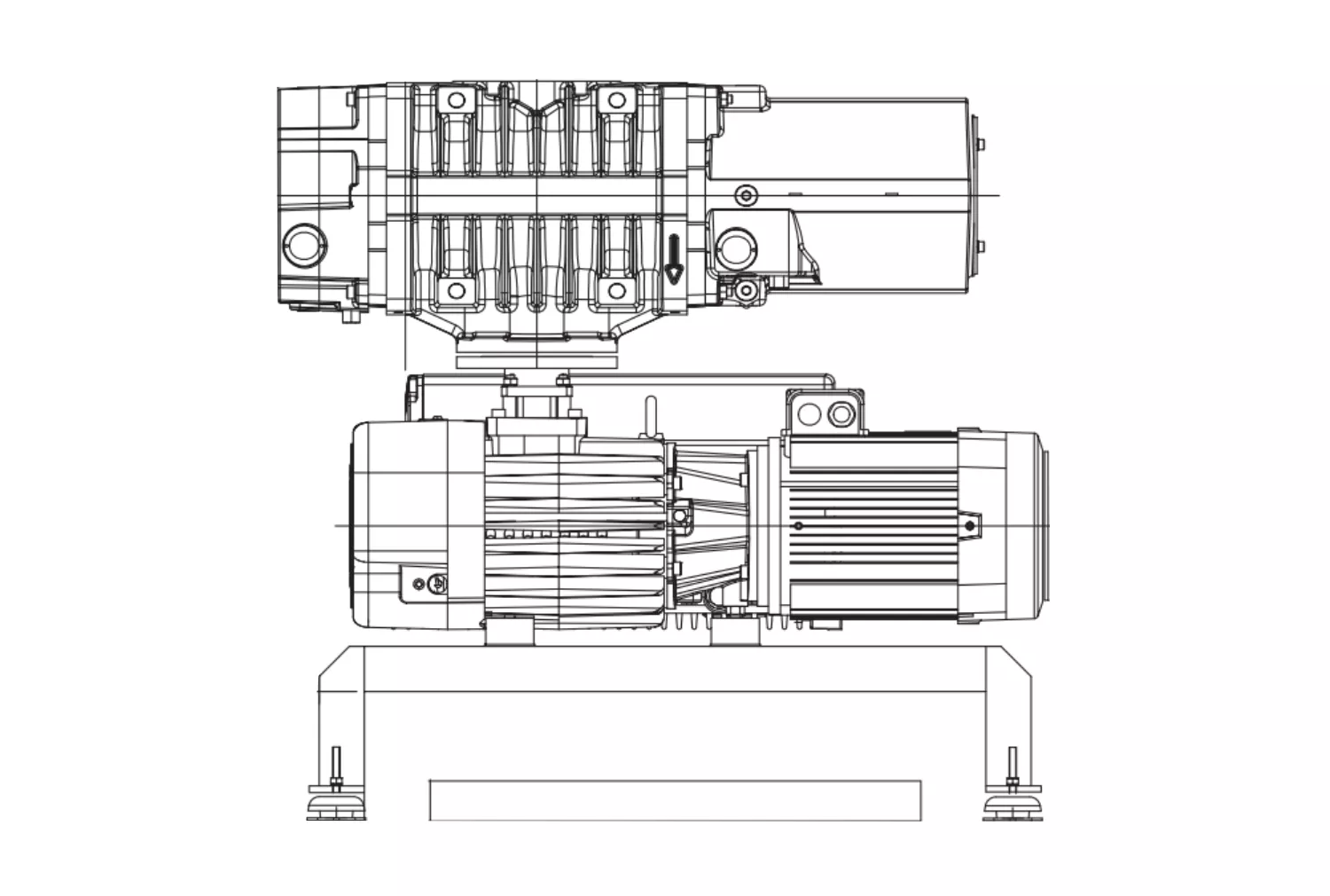 Система вакуумная RUTA WH 700/SV300B/A Leybold быстрота действия 600 м3 ...