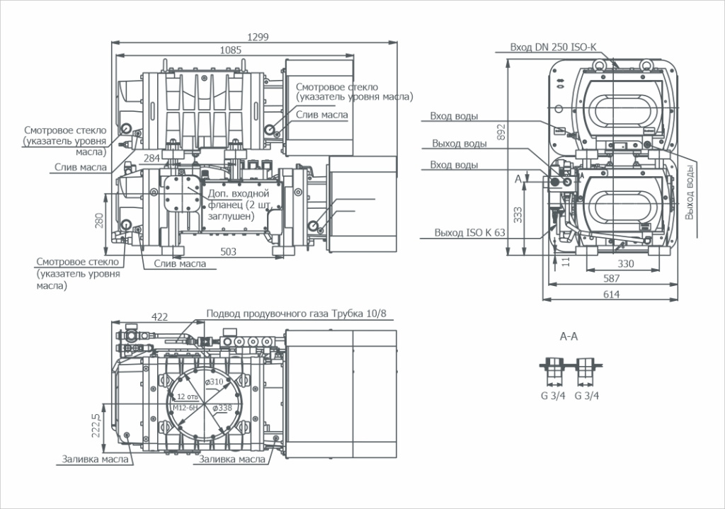 Купить в АО Вакууммаш АВД-2500/650 двухроторный вакуумный агрегат ...